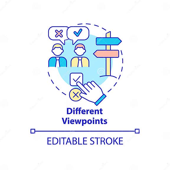 Different Viewpoints Communication Concept Icon Stock Vector ...