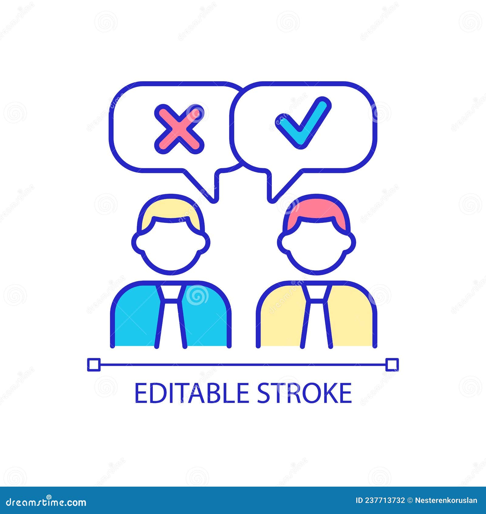 Different Viewpoints RGB Color Icon Stock Vector - Illustration of ...