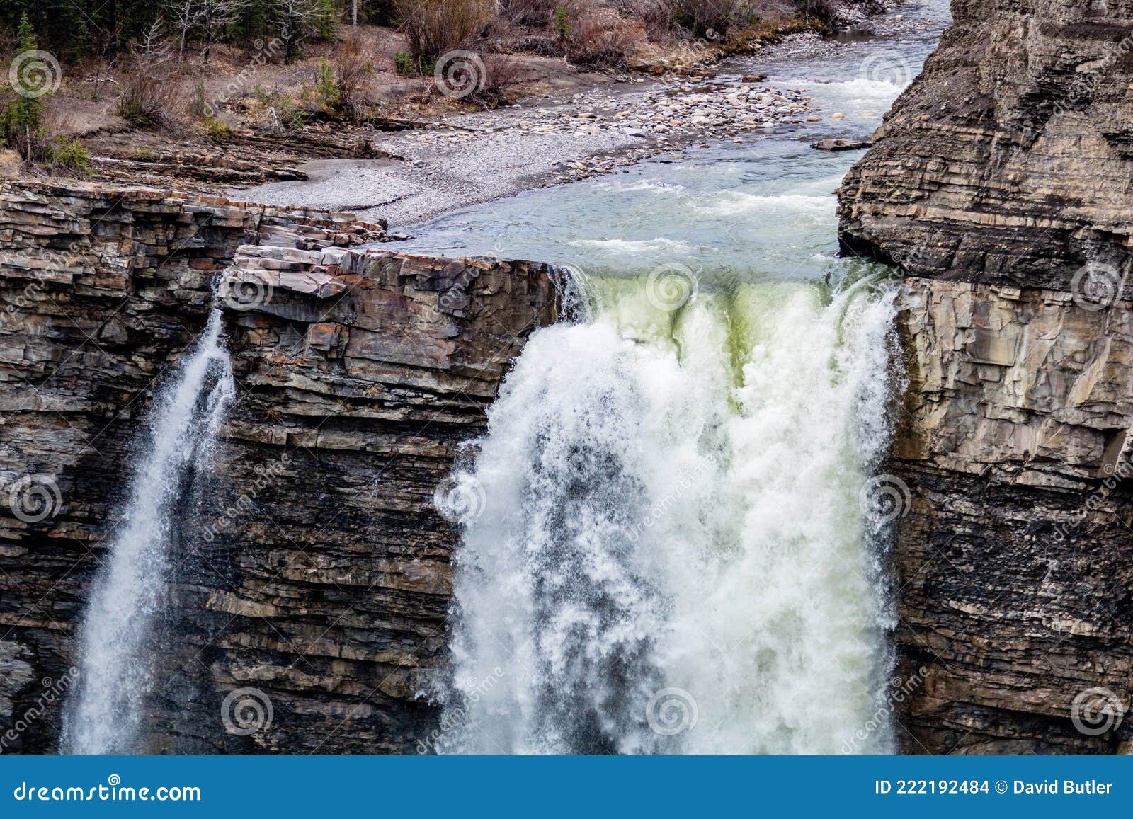 Different Views of Ram Falls. Ram Falls Provincial Park. Alberta ...