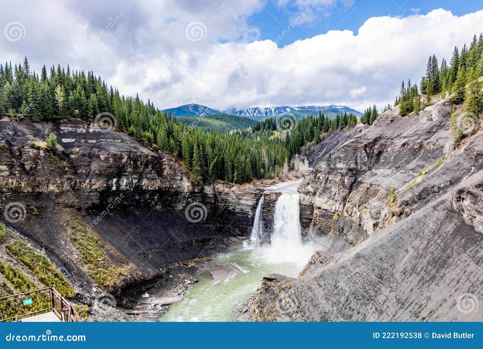 Different Views of Ram Falls. Ram Falls Provincial Park. Alberta ...