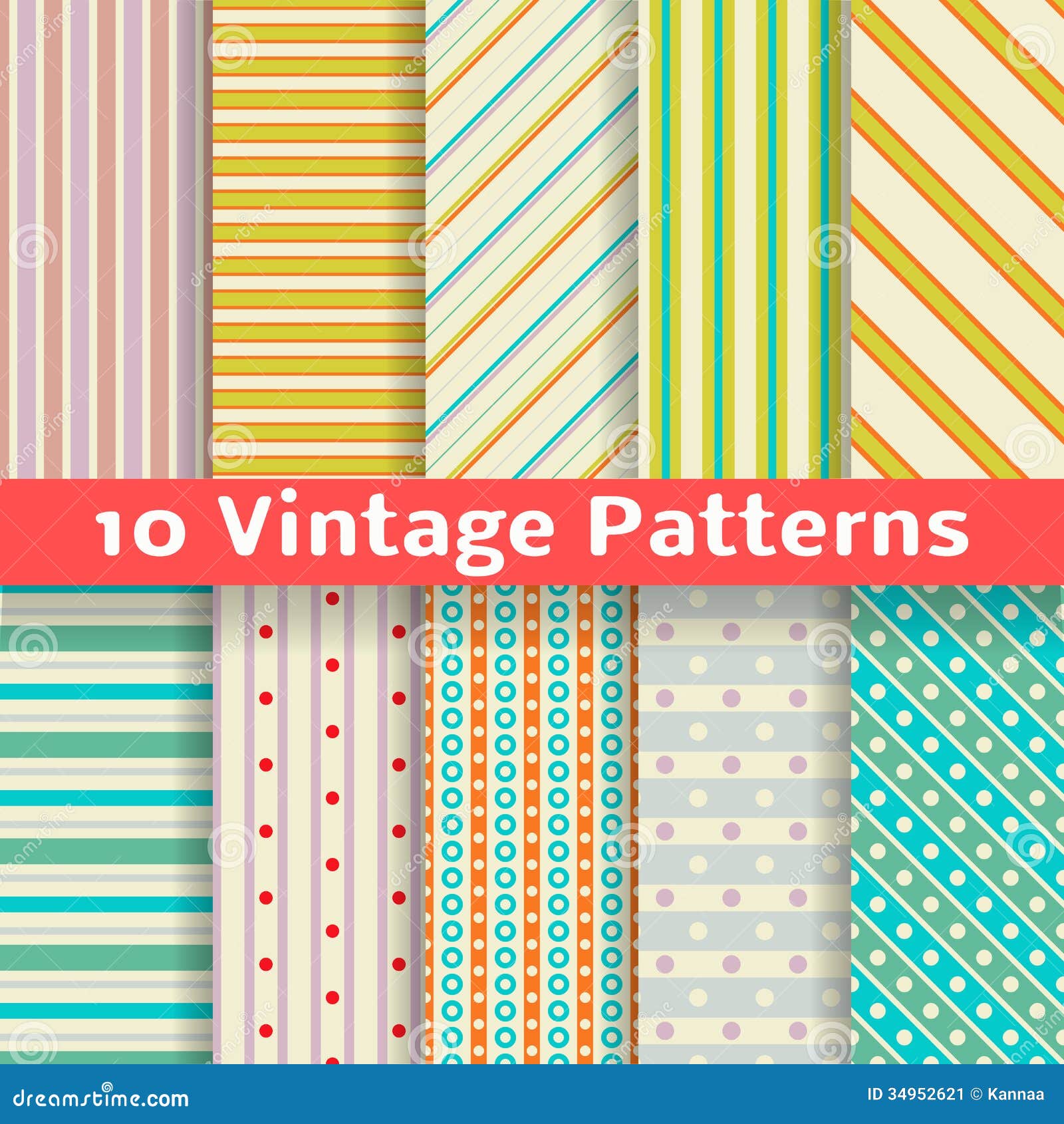 Different Vintage Stripe Vector Seamless Patterns Stock Vector ... Different Vintage Stripe Vector Seamless Patterns Stock Vector ...