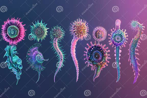 Progression of Virus Forms Displayed from Basic To Complex in a ...