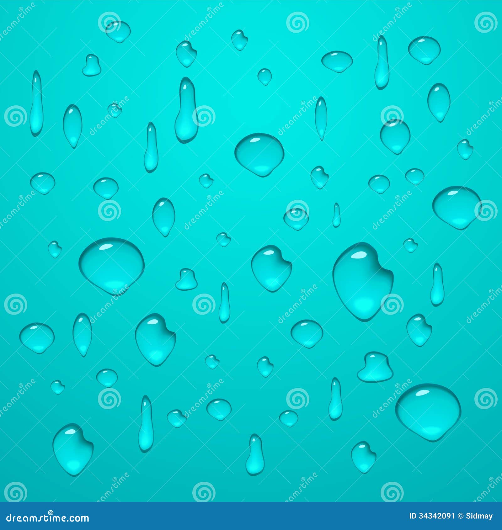 Different Water Drop with Shadow and Reflection Stock Vector ...