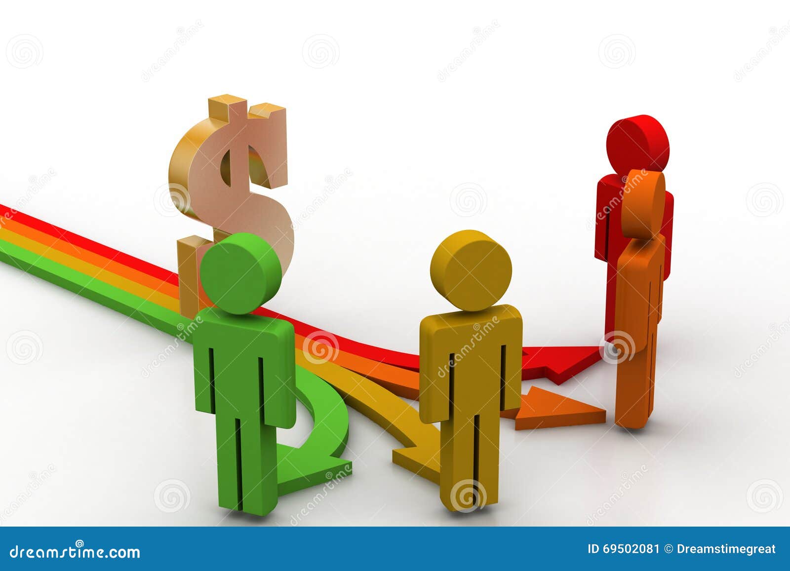 Different Way for Earning Income Stock Illustration - Illustration of ...