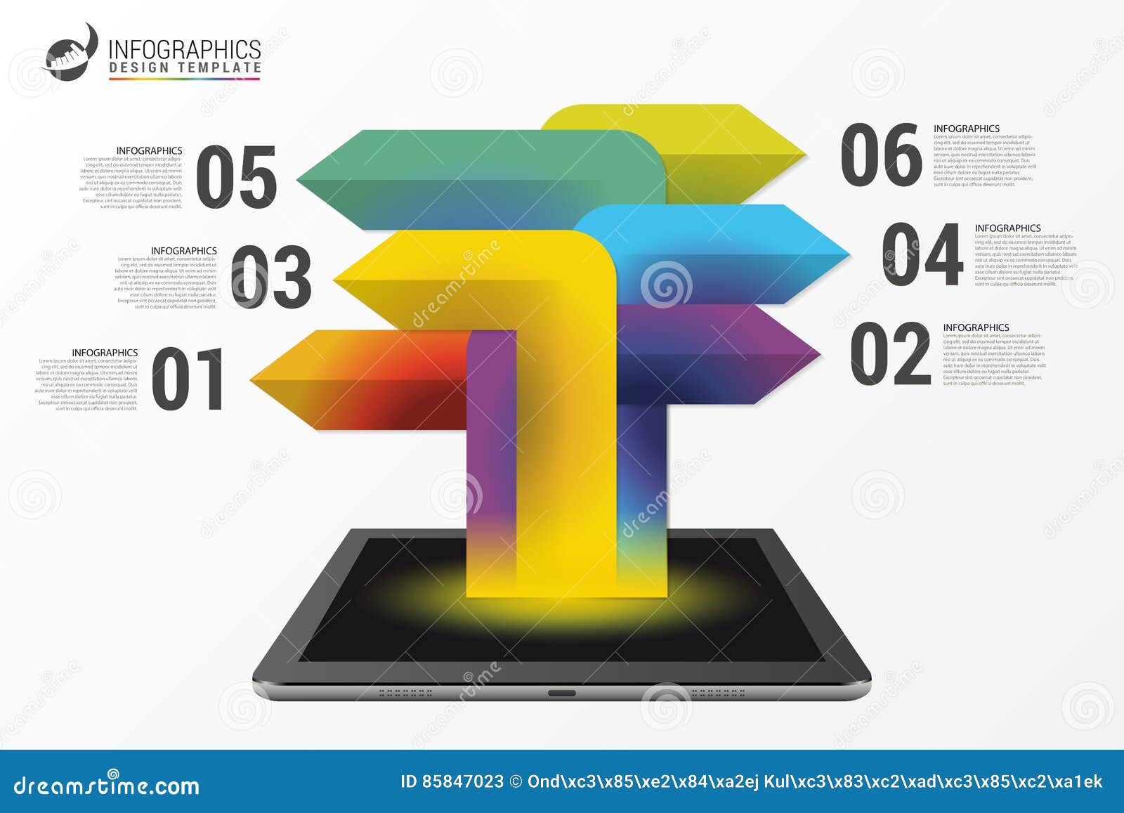 Different Way. Infographics with Arrows Stock Vector - Illustration of ...