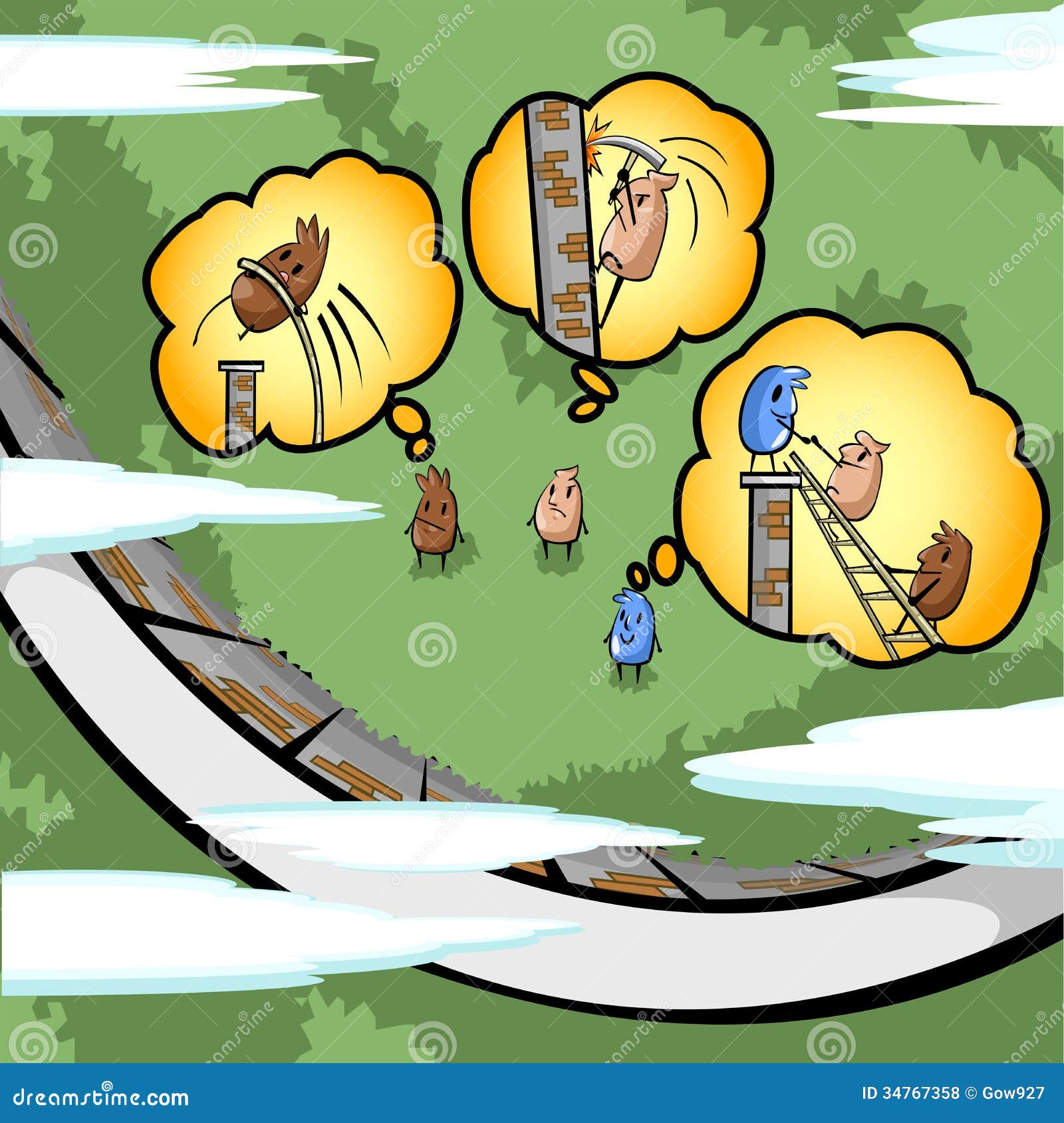 Different Ways To Accomplish the Goad, Teamwork is Stock Vector ...