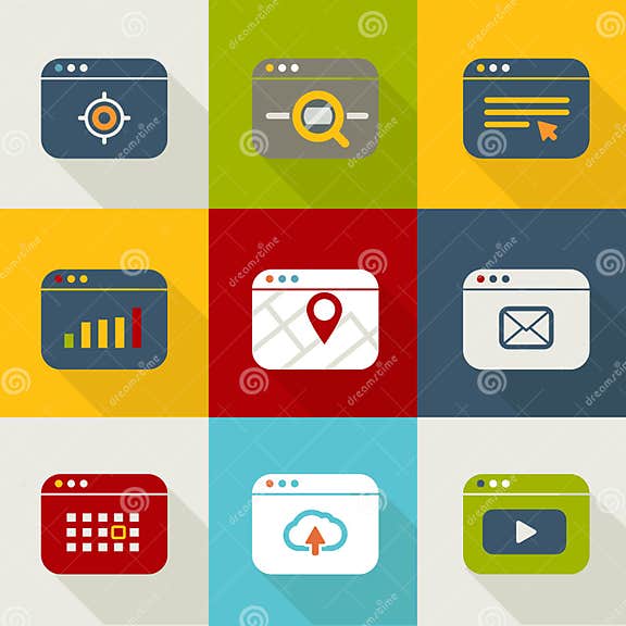 Different Web Browser Icons Stock Vector - Illustration of browser ...