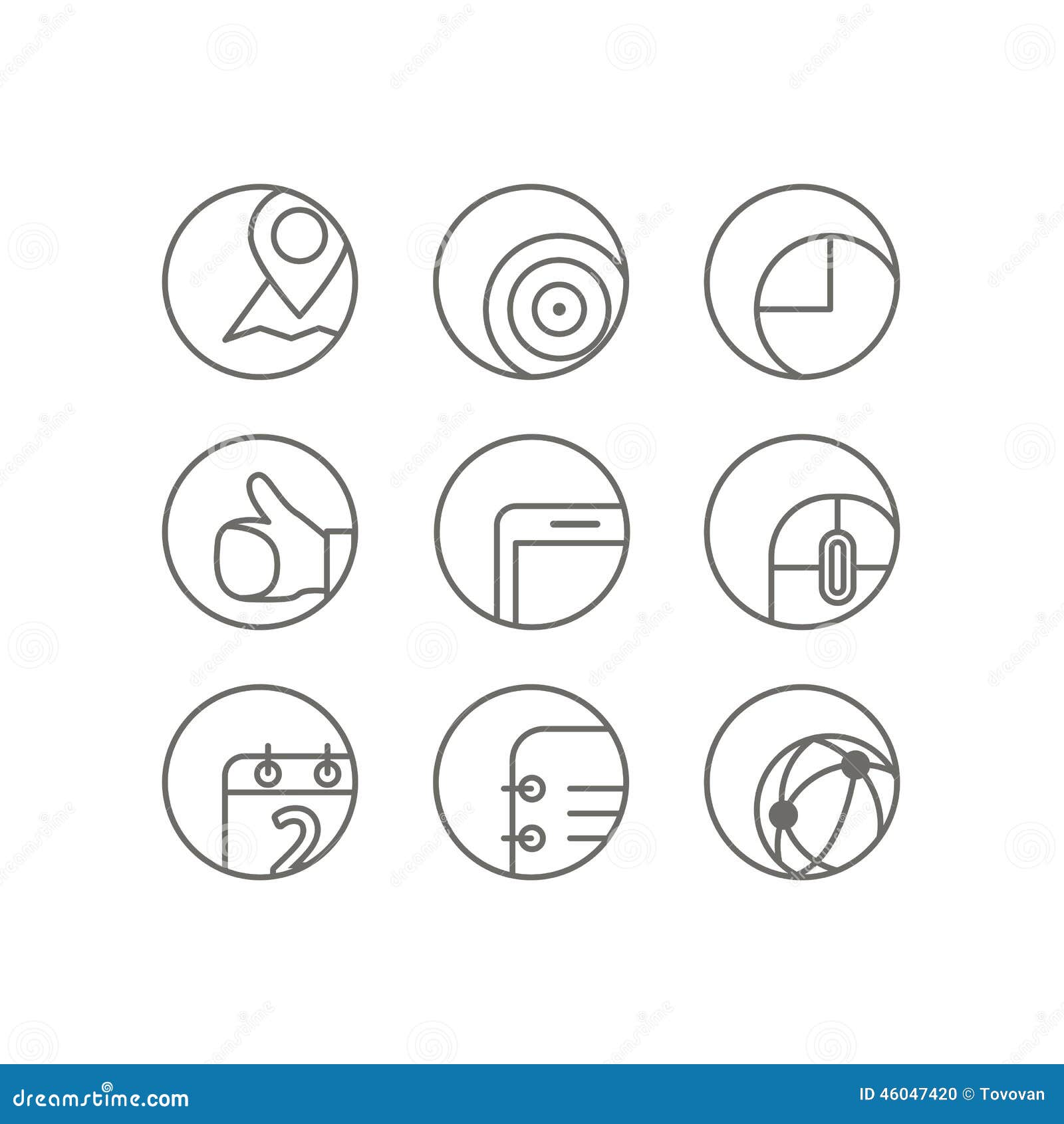 Different Web Browser Icons Set with Rounded Corners Stock Vector ...