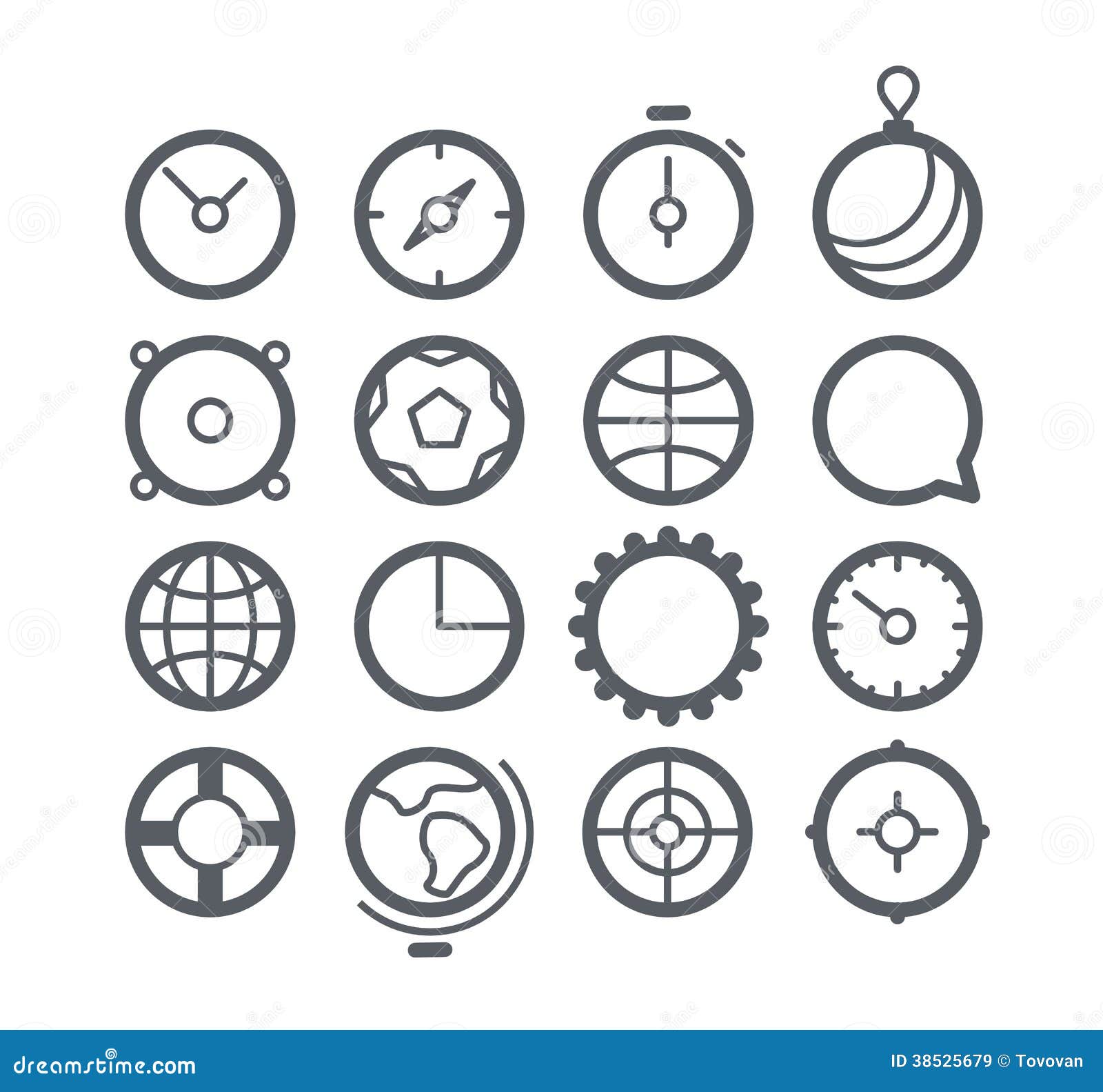 Different Web icons set stock illustration. Illustration of options ...