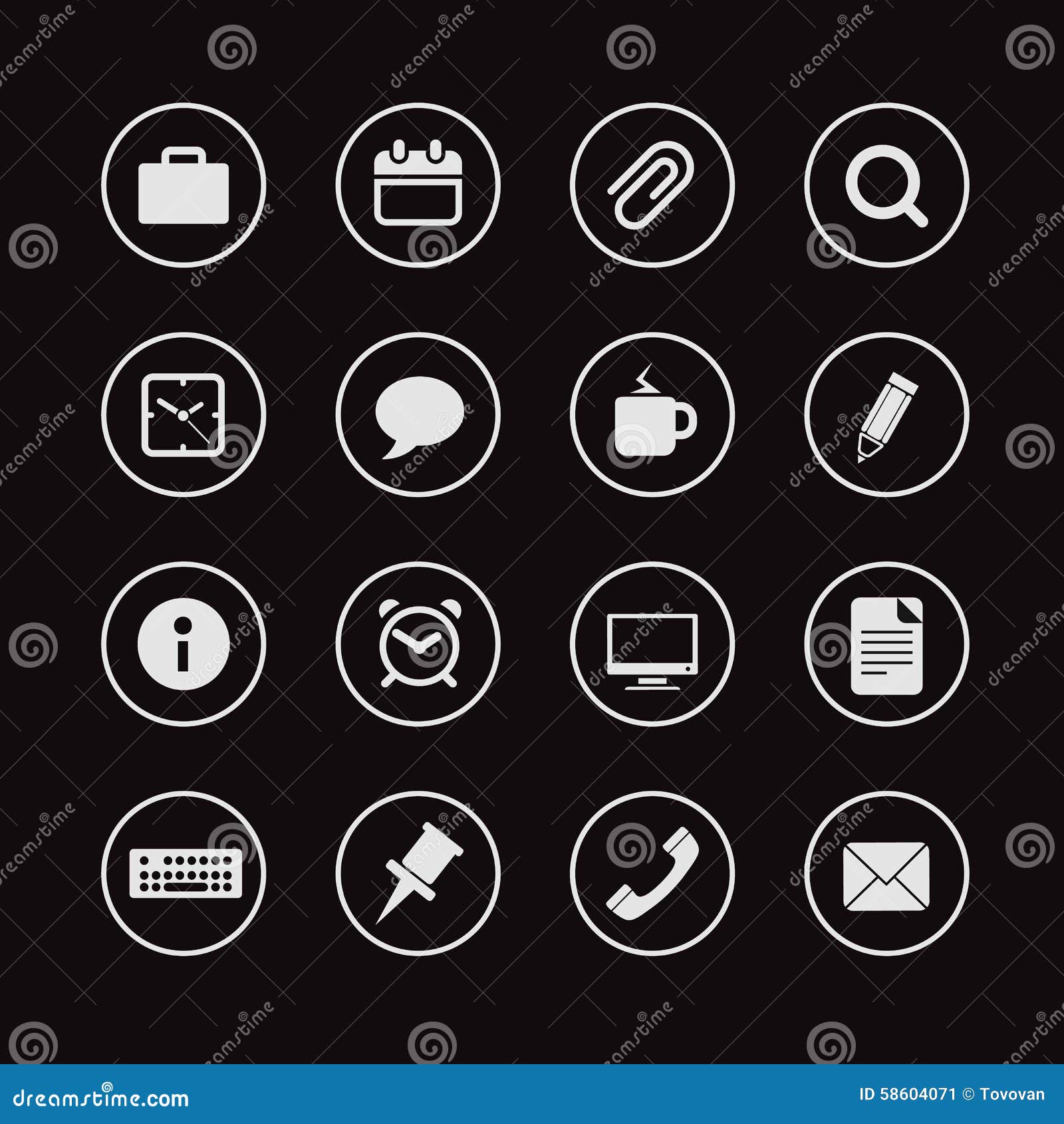 Different Web Interface Icons Clip-art Stock Vector - Illustration of ...