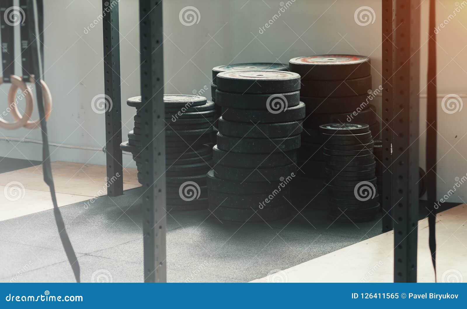 Different Weight Equipment in the Gym Stock Image - Image of color ...