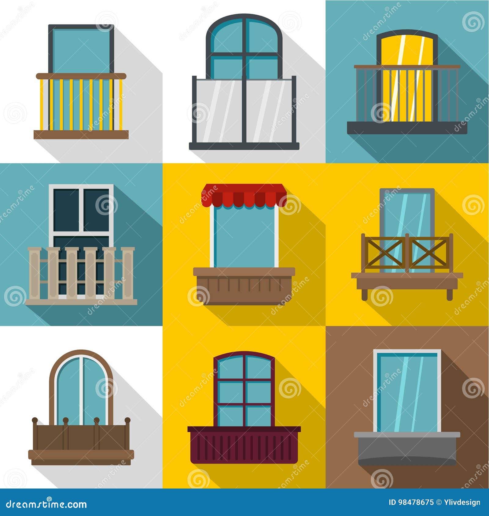 Different Windows Icons Set, Flat Style Stock Vector - Illustration of ...