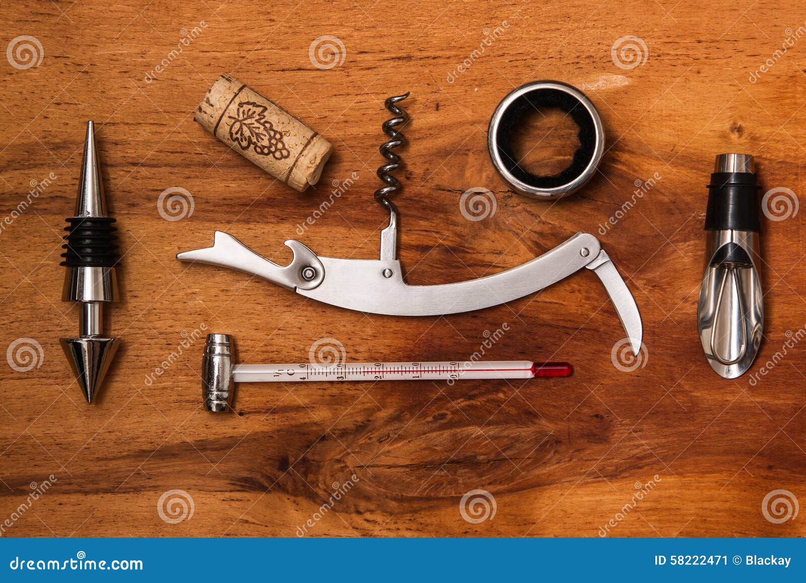 Different wine tools stock image. Image of opener, kitchen - 58222471
