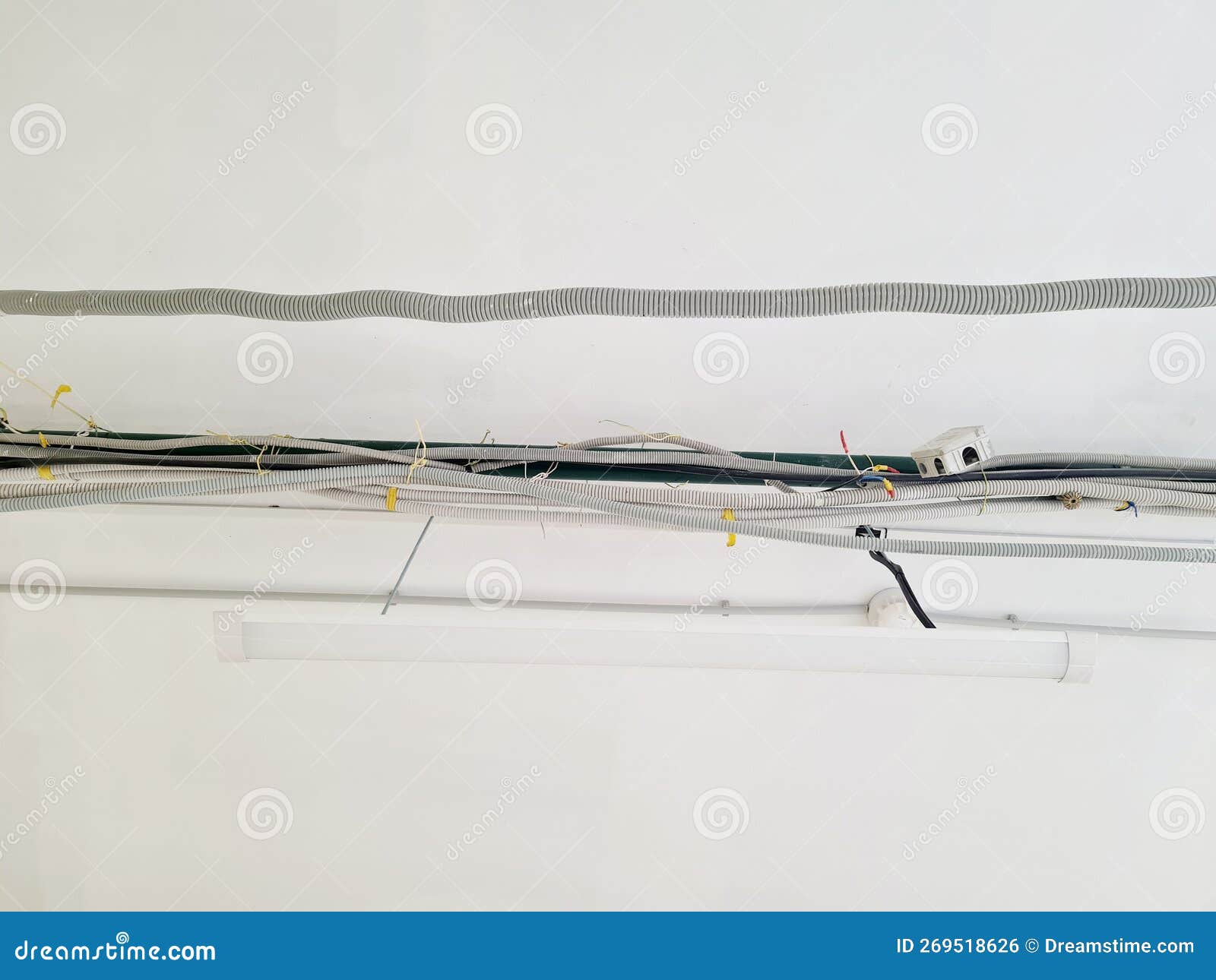 Different Wires and Cables are Fastened Together Stock Photo - Image of ...