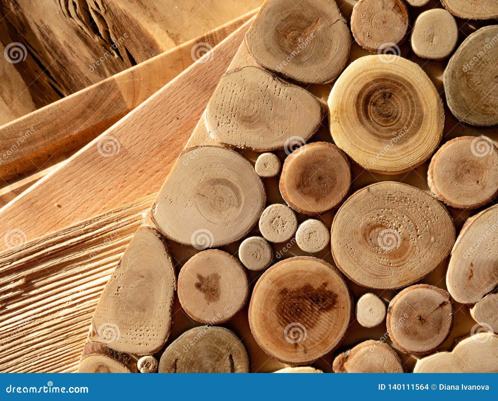 Different Wooden Surfaces.Many Different Boards Together. Background ...