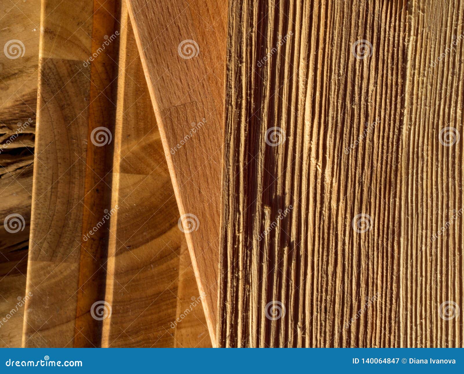 Different Wooden Textures. Many Different Boards Together. Background ...