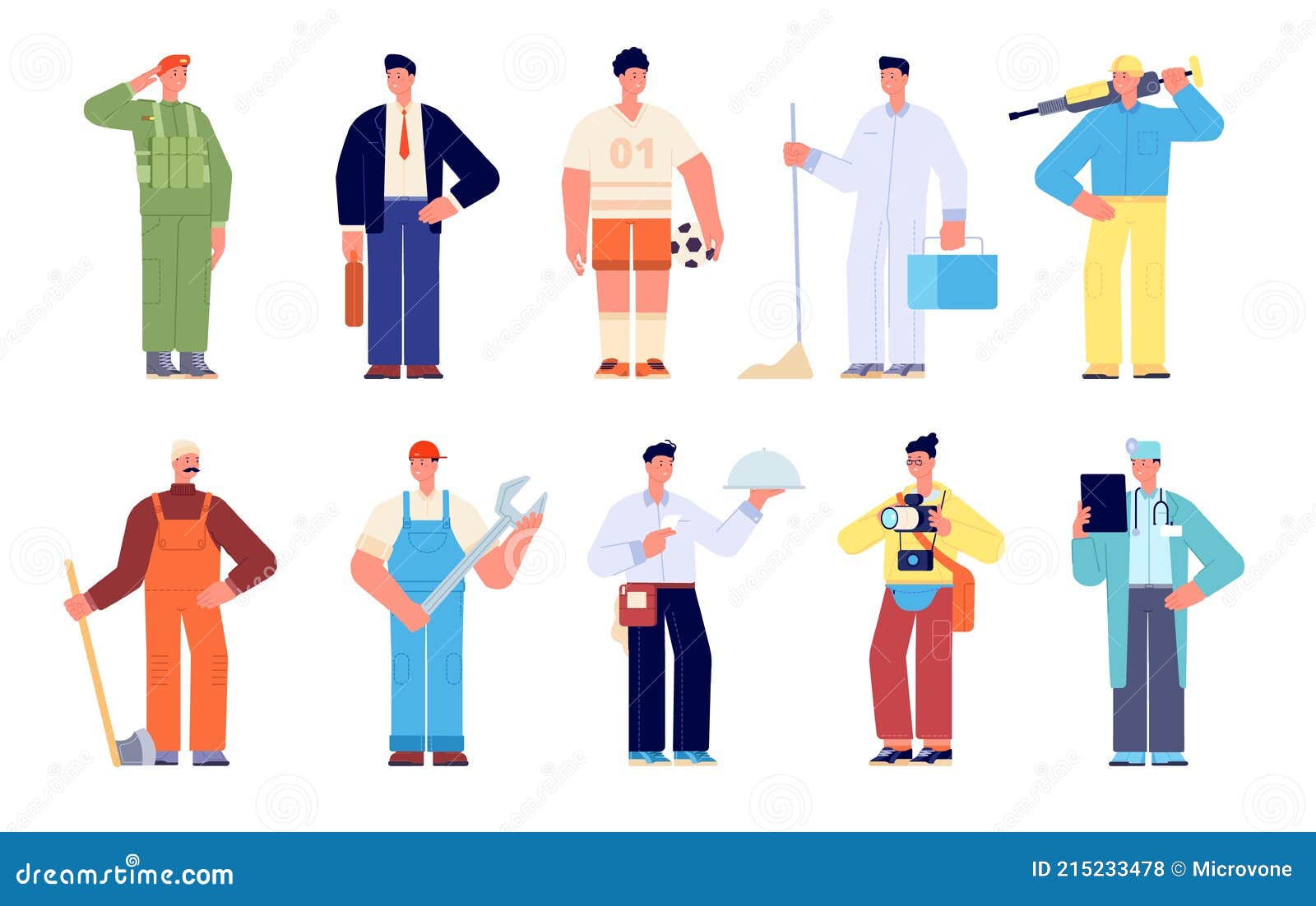 Different Workers. Group Young Working Characters, Diversity ...