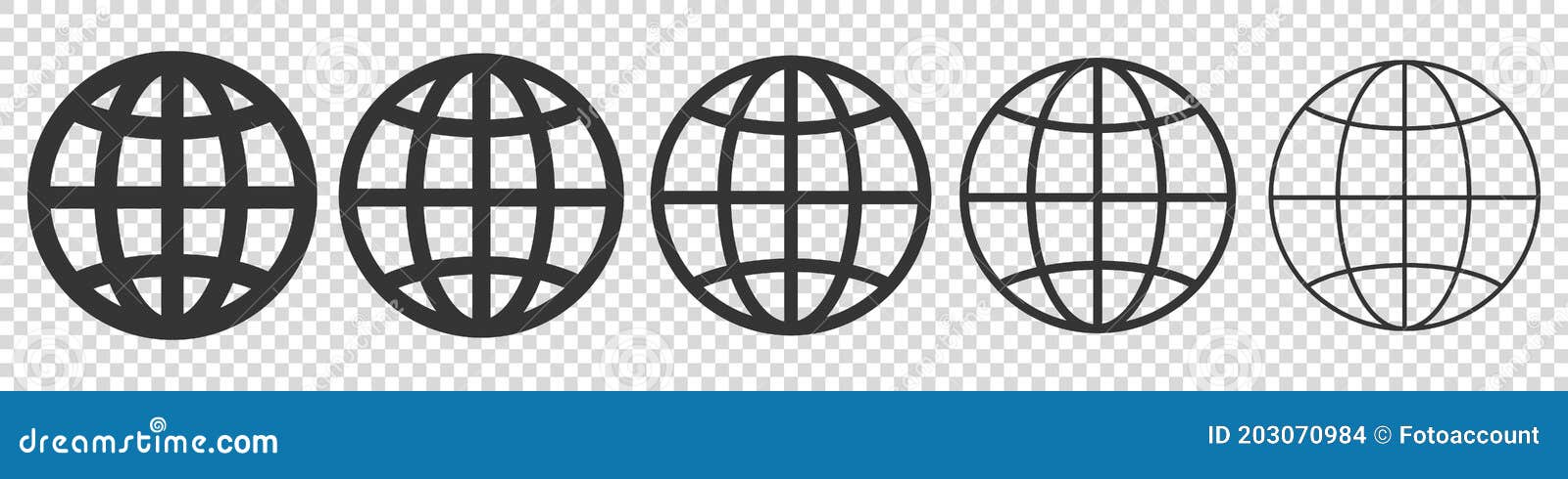 Different World Icons - Vector Illustration Set - Isolated on ...