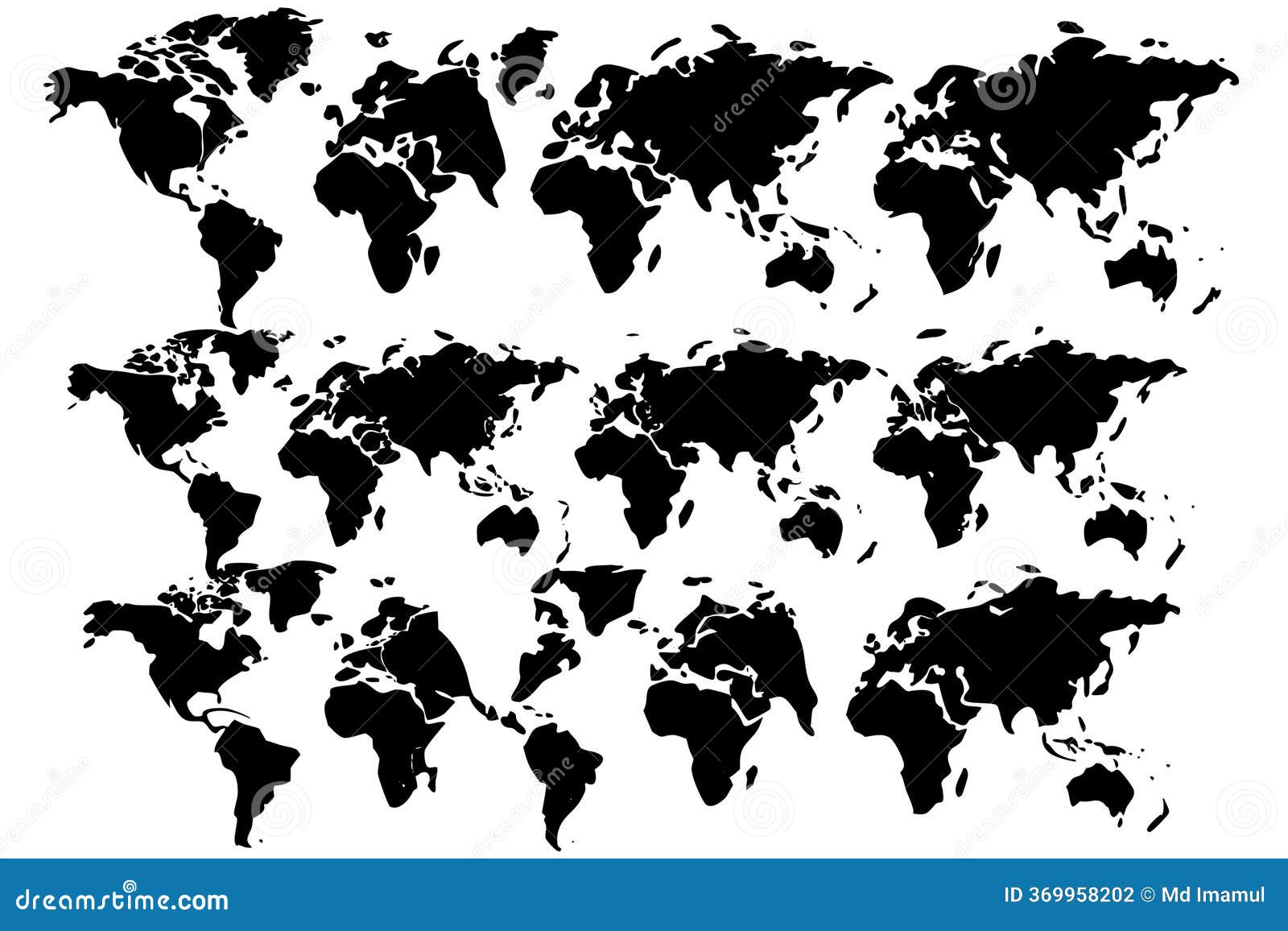 Twelve Maps Regions Of Albania - Alphabetical Order With Name. Every ...