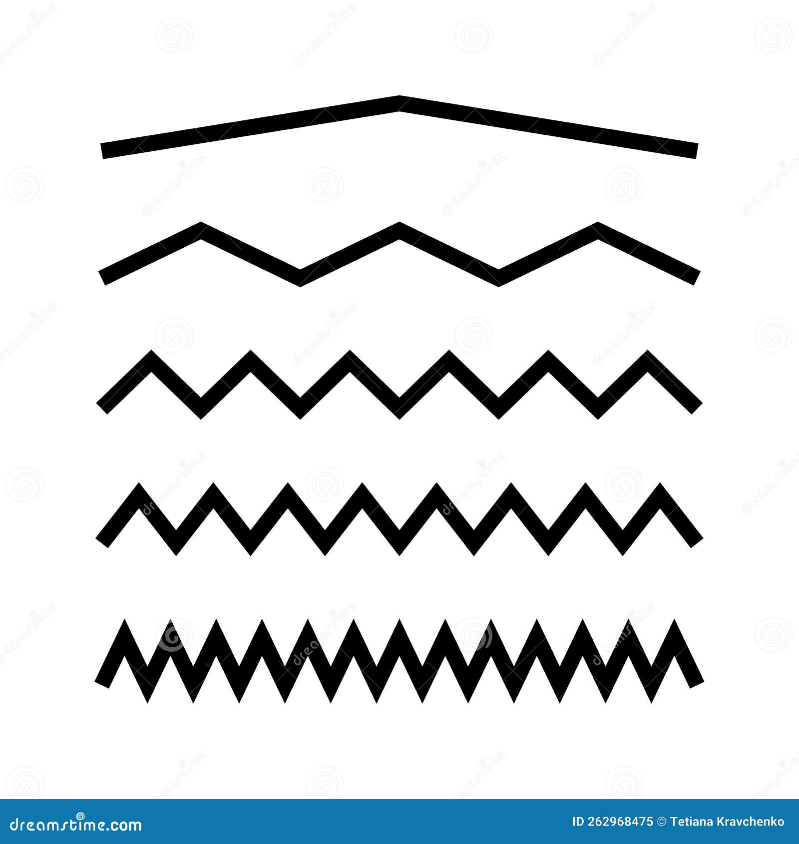 Different Zigzag Line. Geometric Art Print. Vector Illustration. Stock ... Different Zigzag Line. Geometric Art Print. Vector Illustration. Stock ...