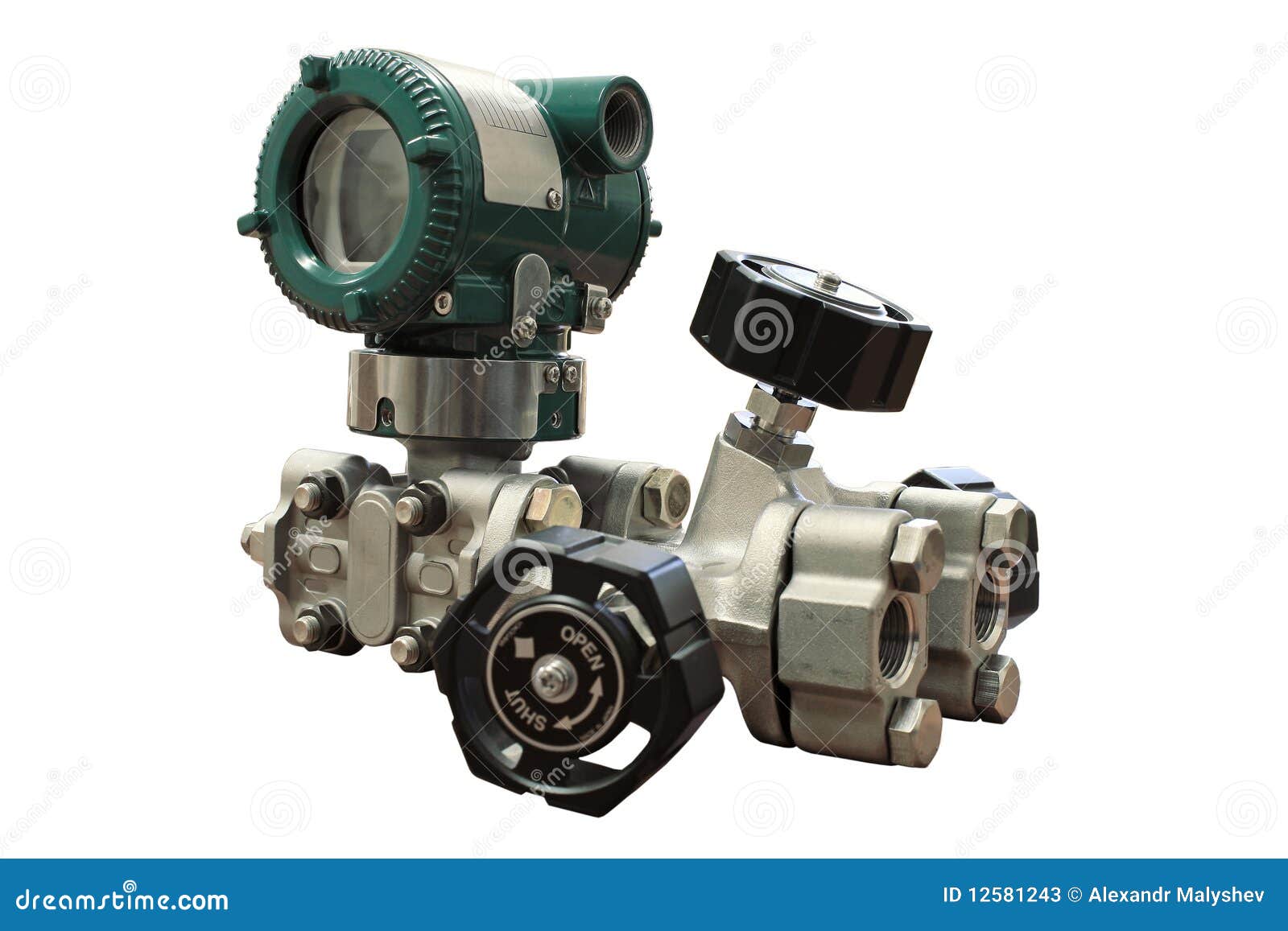 Differential Pressure Sensor. Stock Image - Image of industry, valve ...