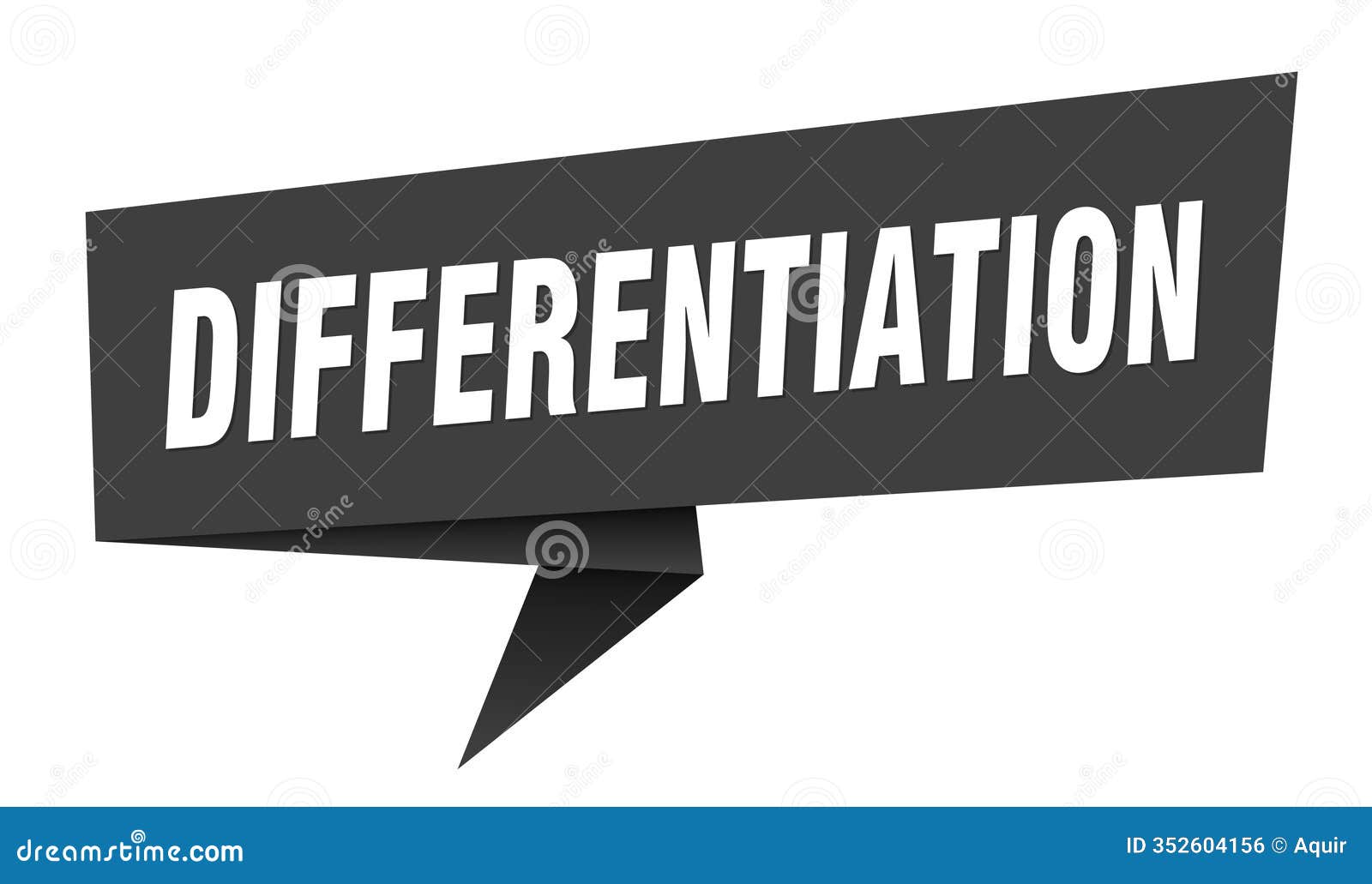 Differentiation Banner. Differentiation Speech Bubble, Label, Sticker ...