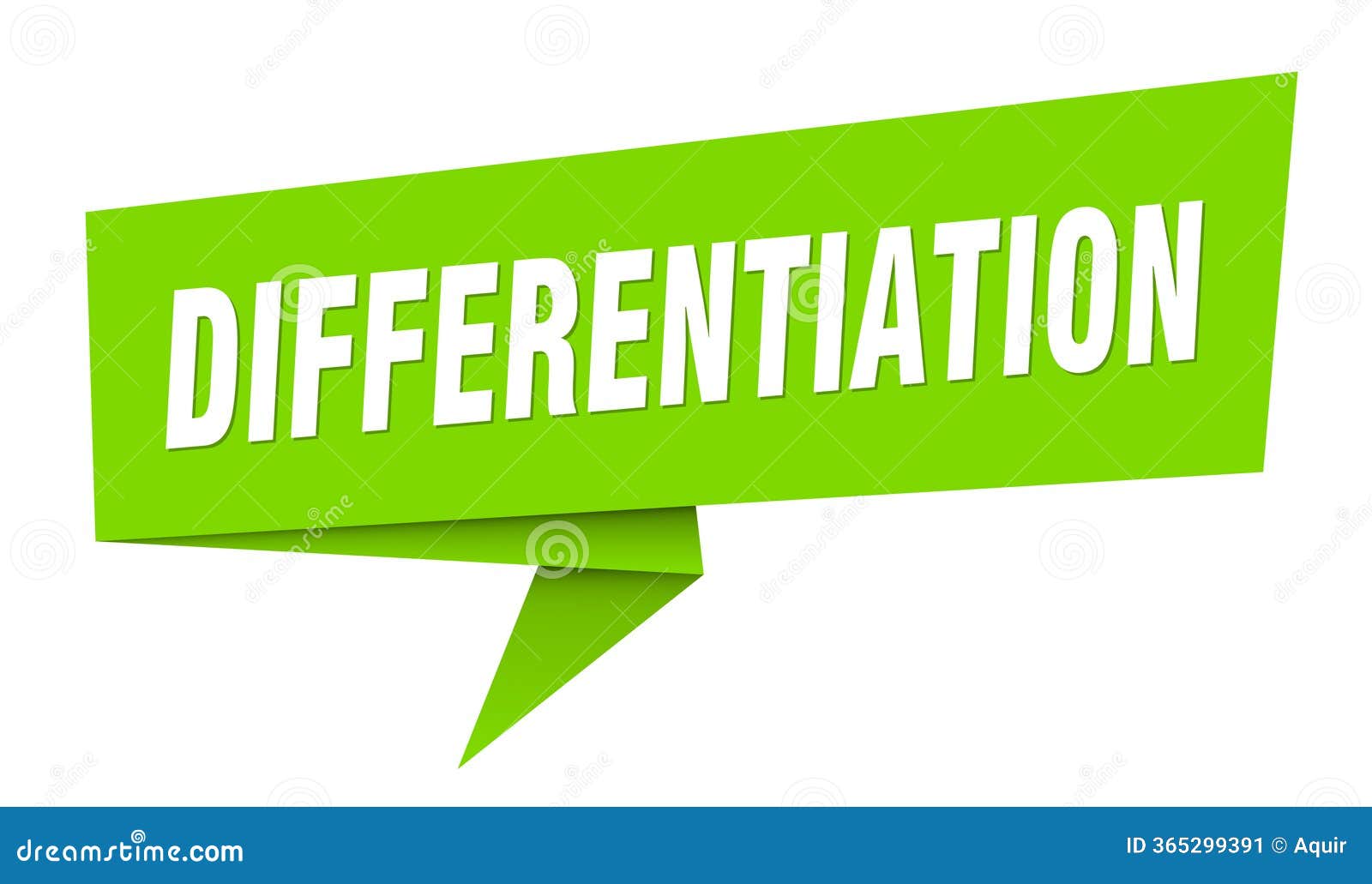 Differentiation Banner. Differentiation Speech Bubble, Label, Sticker ...