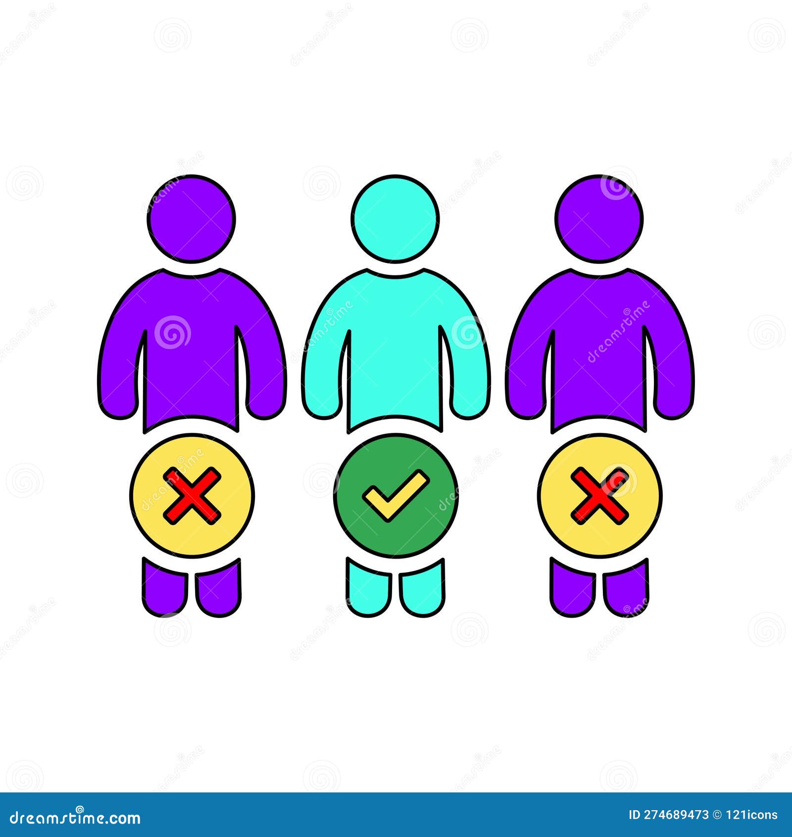 Differentiation, Discrimination Icon Stock Illustration - Illustration ...