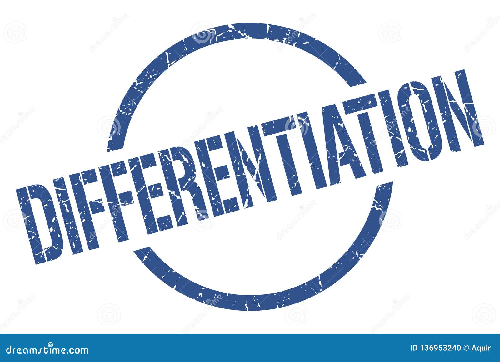Differentiation stamp stock vector. Illustration of stamp - 136953240