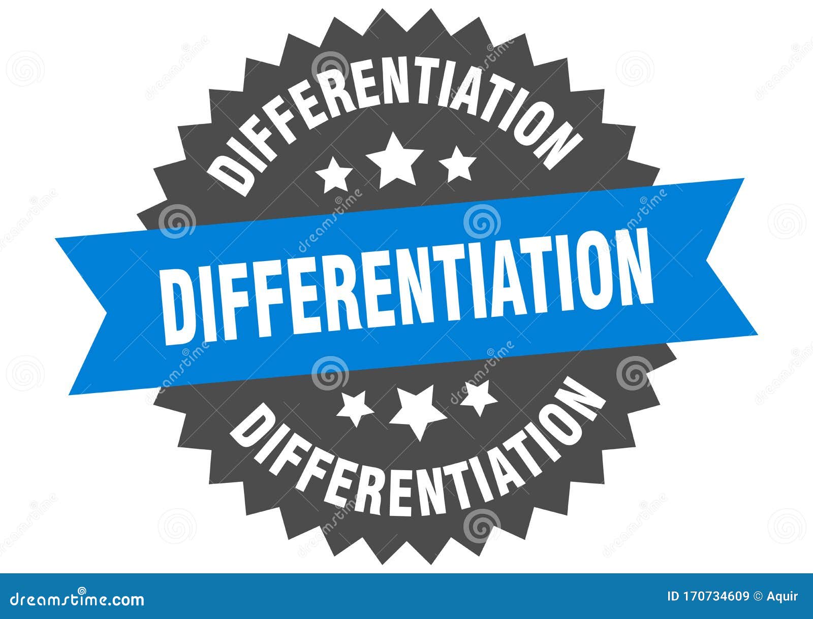 Differentiation Sign. Differentiation Circular Band Label ...