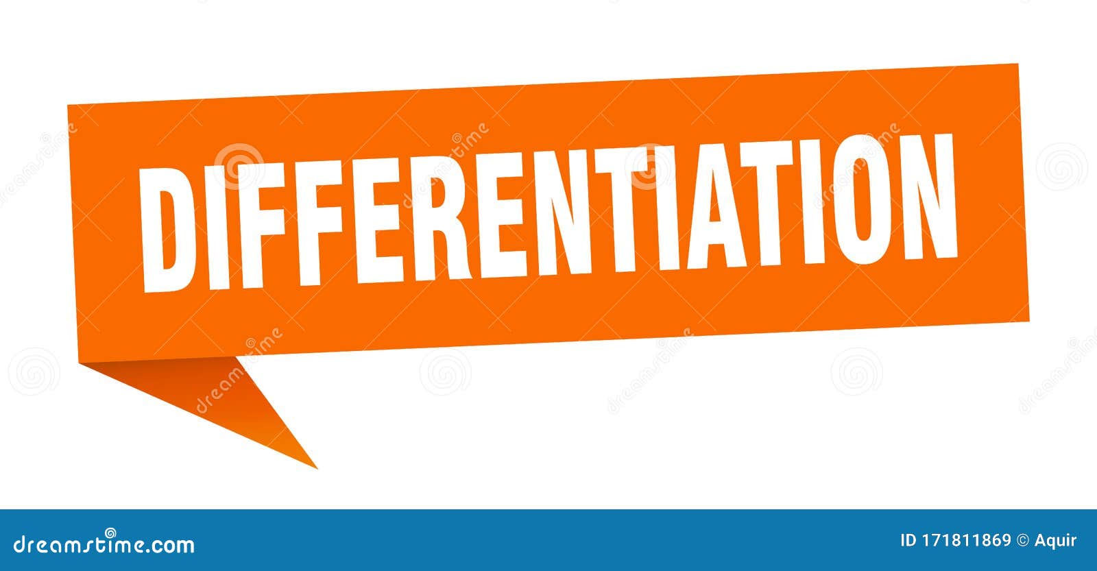 Differentiation Speech Bubble. Differentiation Ribbon Sign Stock Vector ...