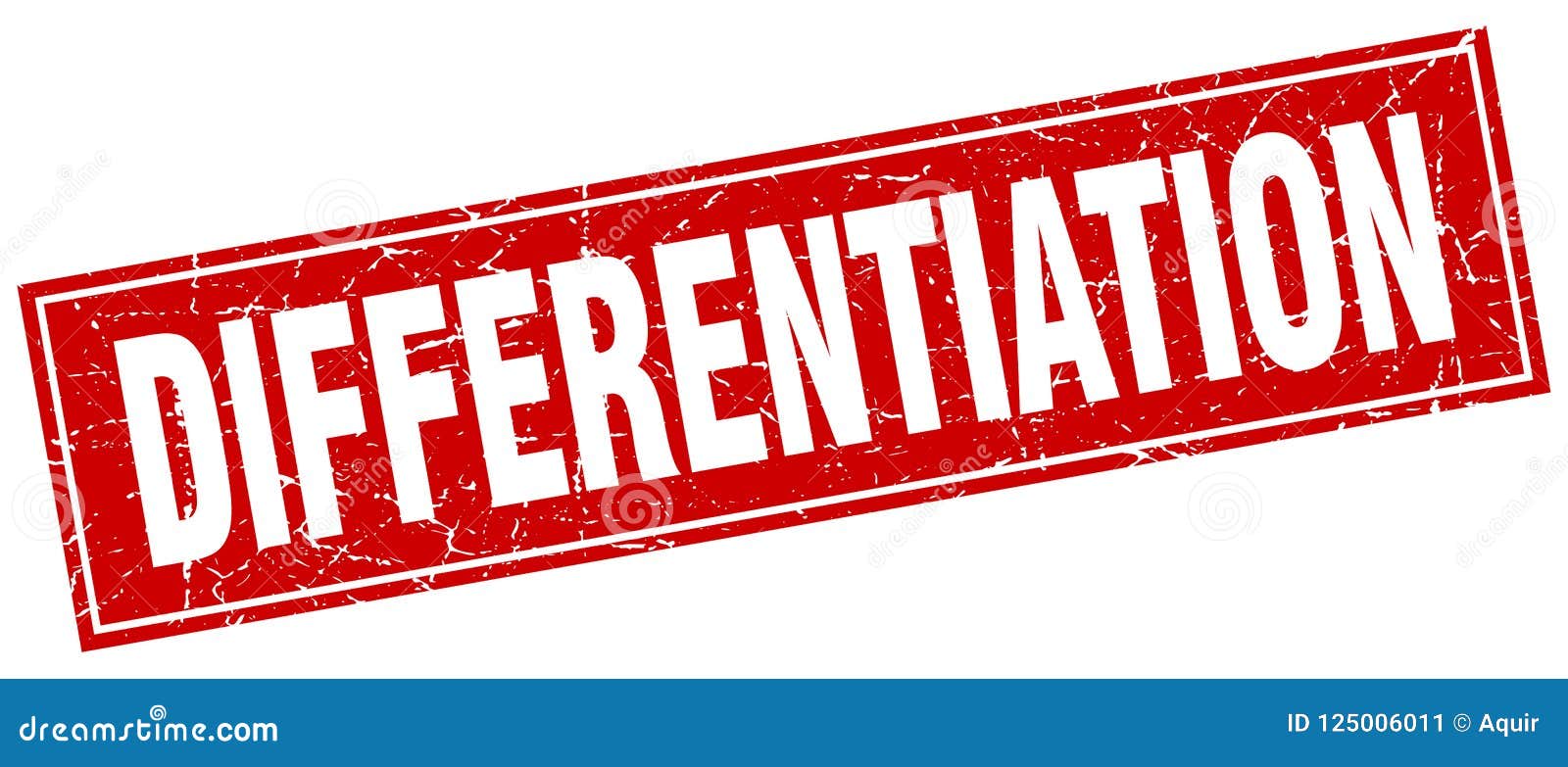 Differentiation stamp stock vector. Illustration of isolated - 125006011