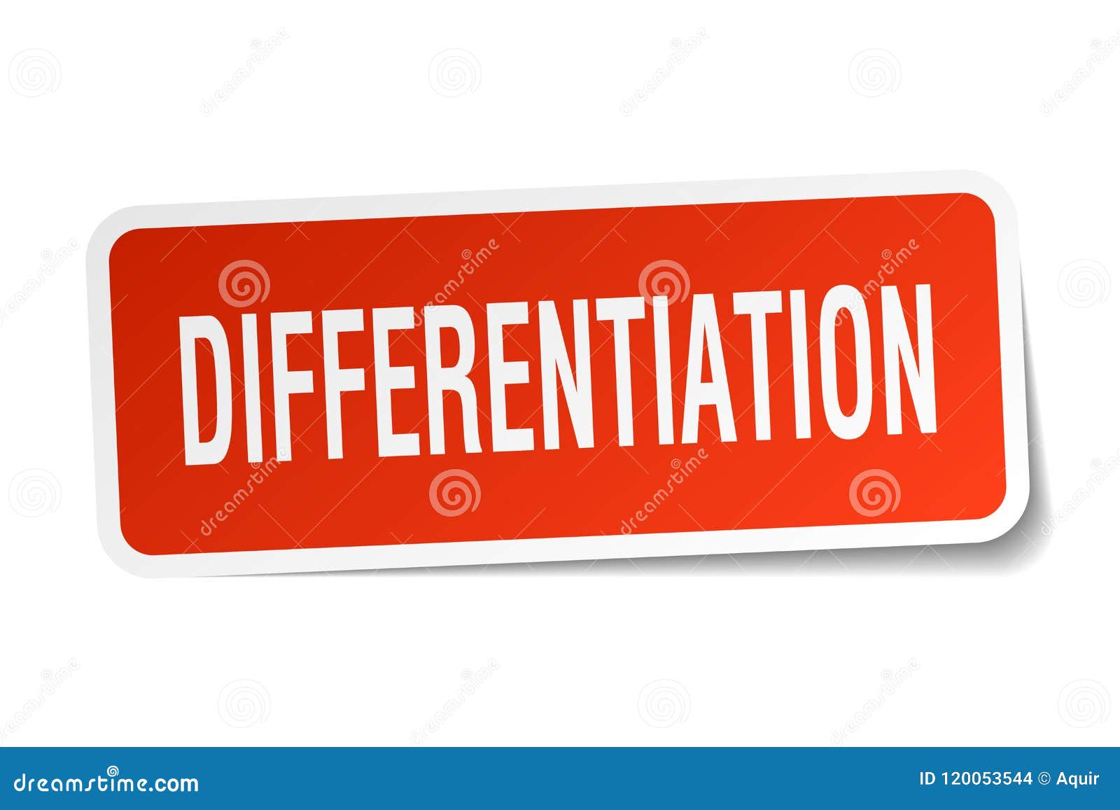 Differentiation Sticker. Differentiation Sign Set. Vector Illustration ...