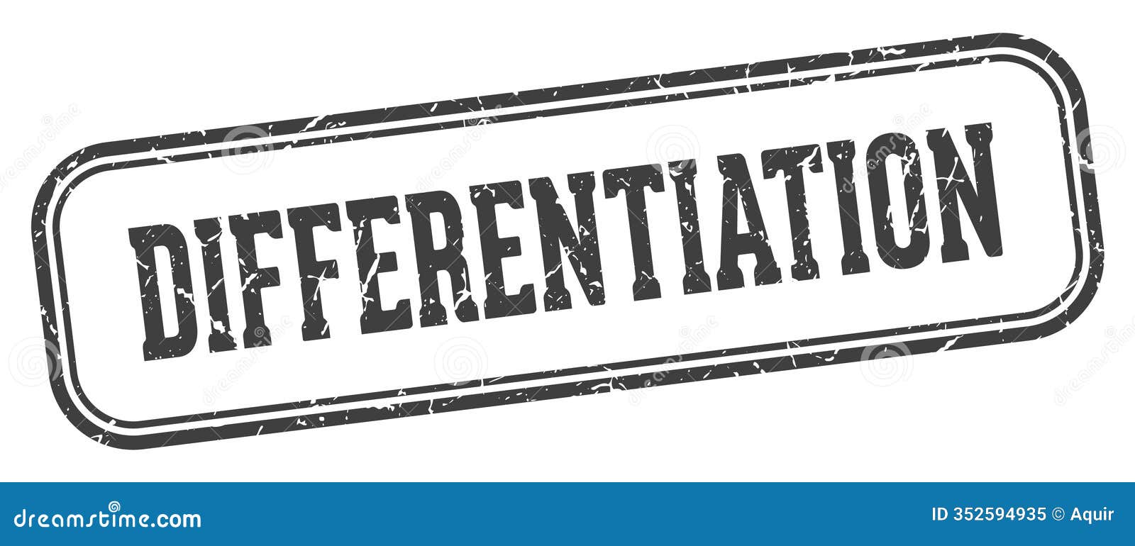 Differentiation Stamp. Differentiation Label On Transparent Background ...