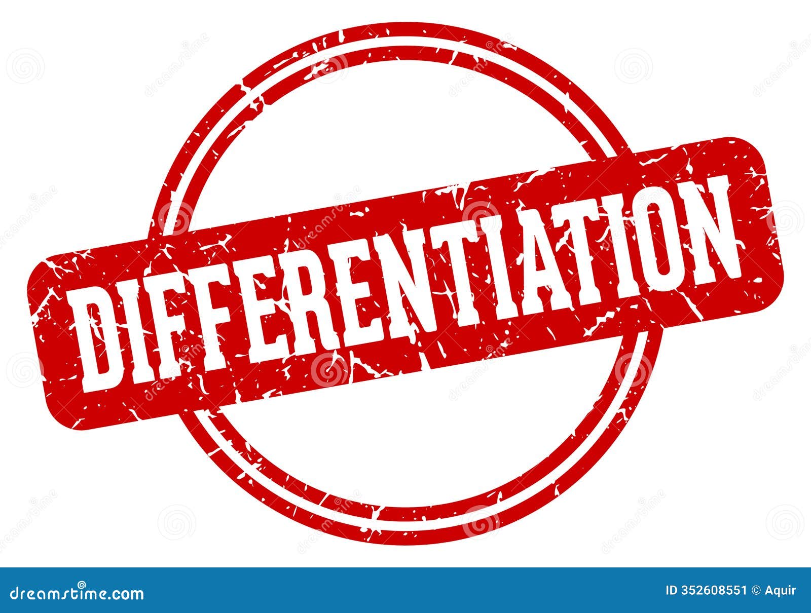 Differentiation. Differentiation Round Orange And Gold Label Isolated ...