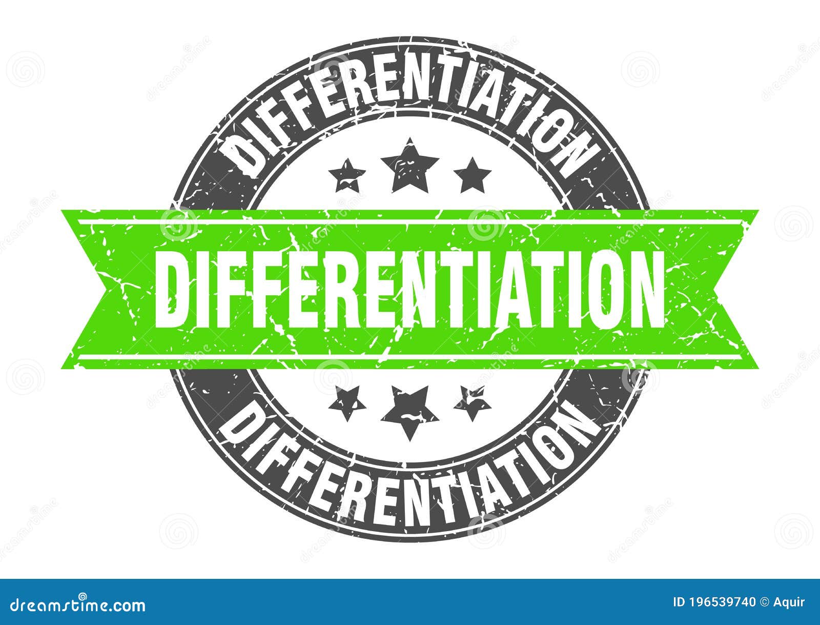 Differentiation stamp stock vector. Illustration of sign - 196539740