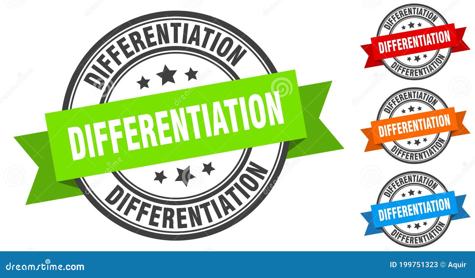 Differentiation Stamp Cartoon Vector | CartoonDealer.com #197718059