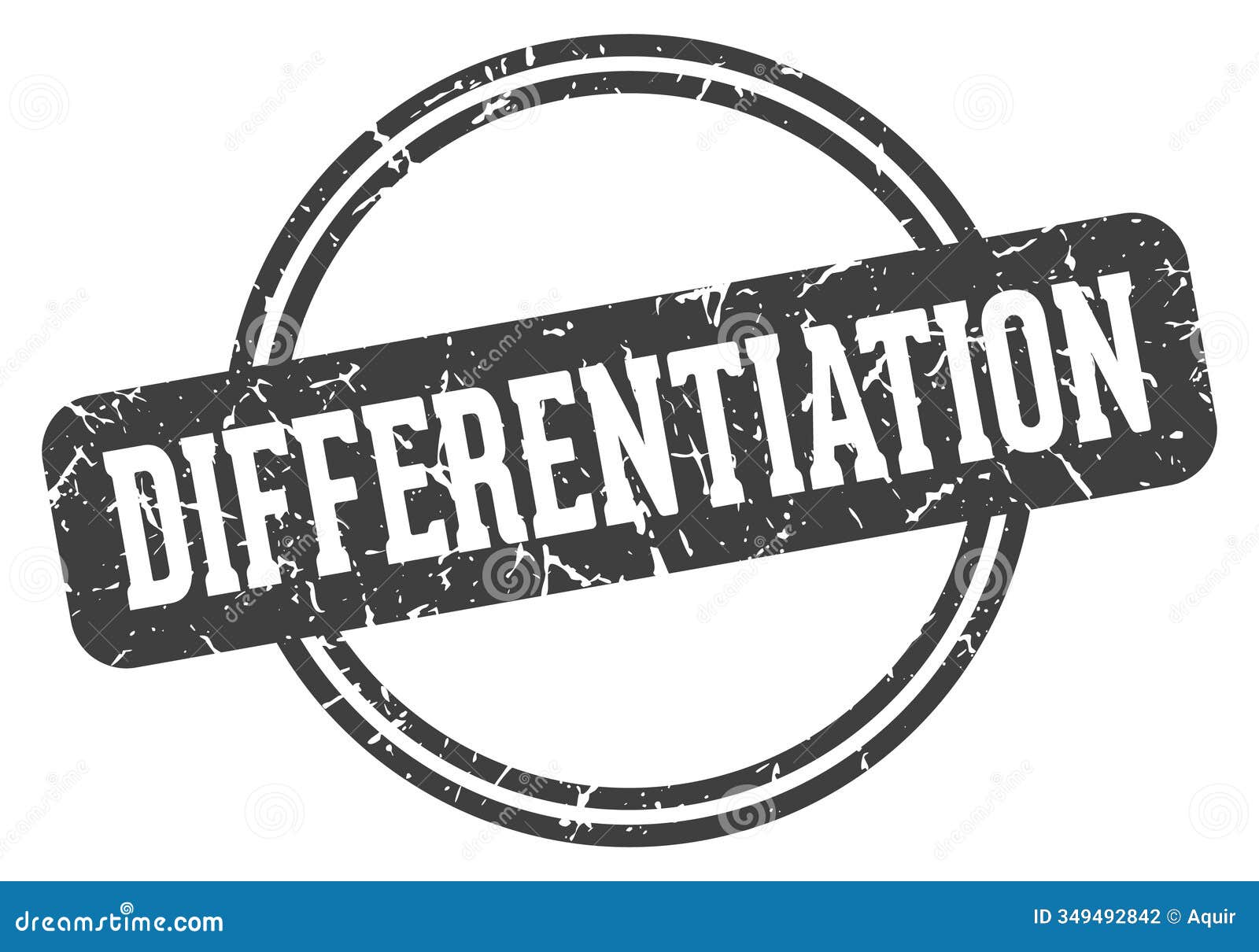 Differentiation stamp stock vector. Illustration of vignette - 349492842