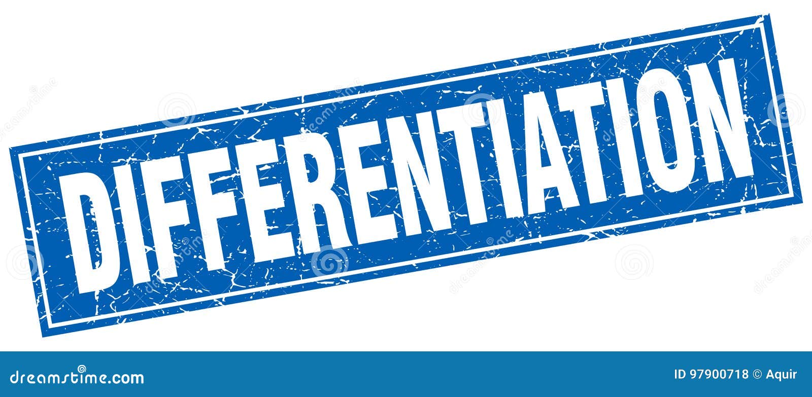 Differentiation Square Sticker Vector Illustration | CartoonDealer.com ...