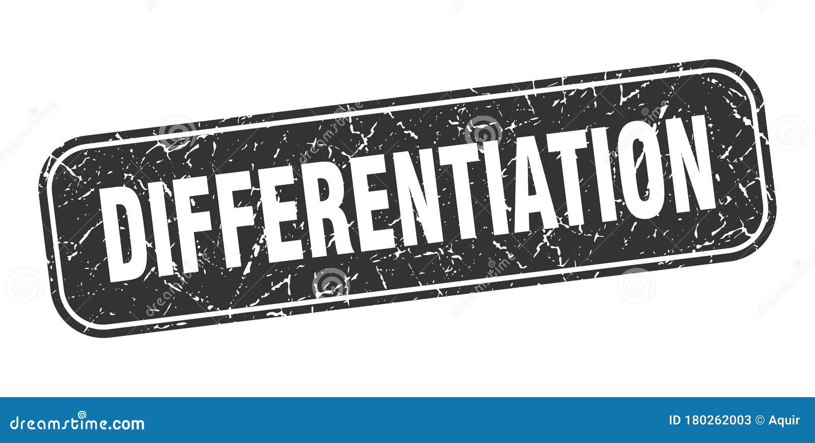 Differentiation Stamp. Differentiation Square Grungy Isolated Sign ...