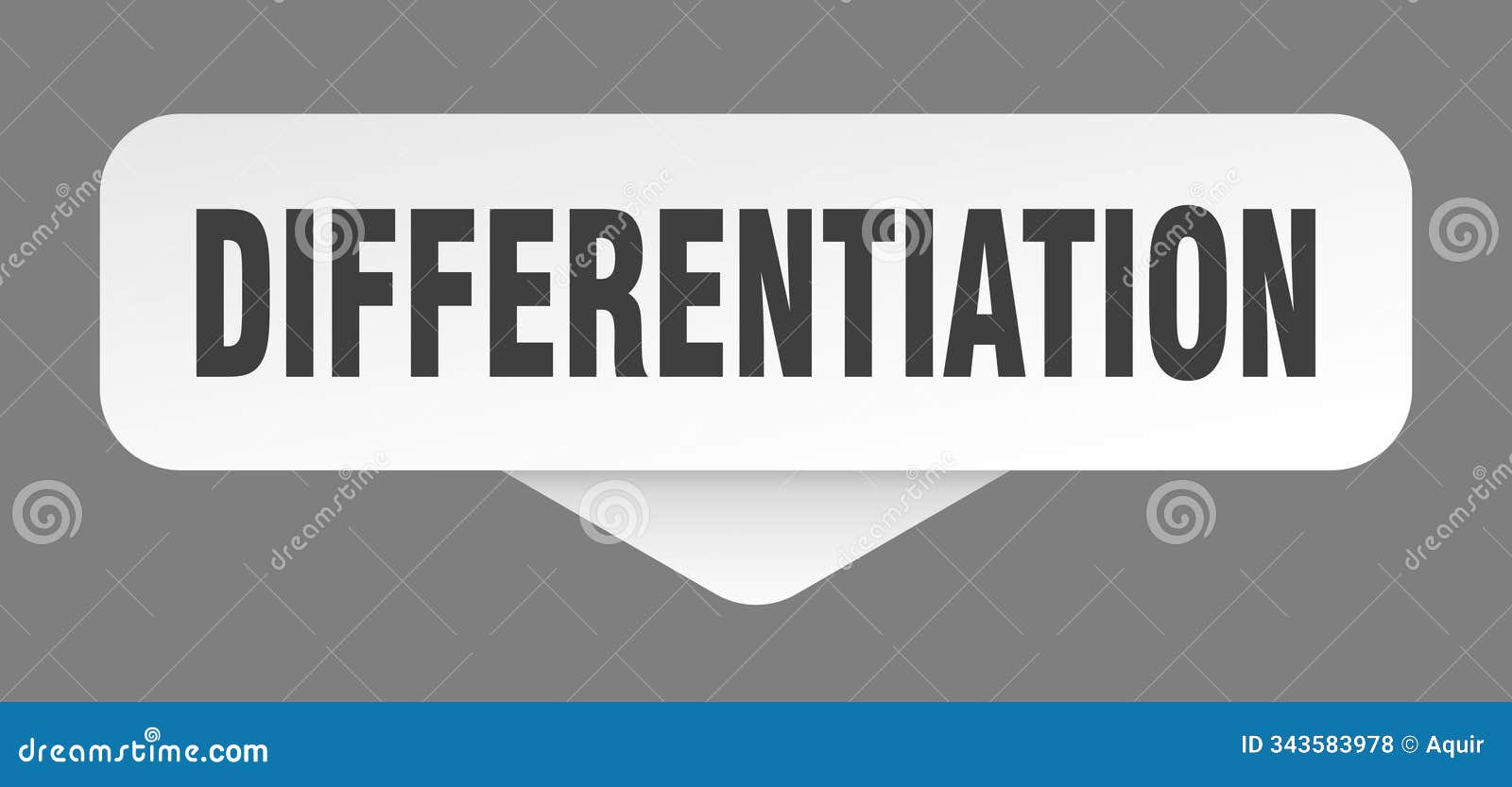 Differentiation Sticker. Differentiation Label Cartoon Vector ...