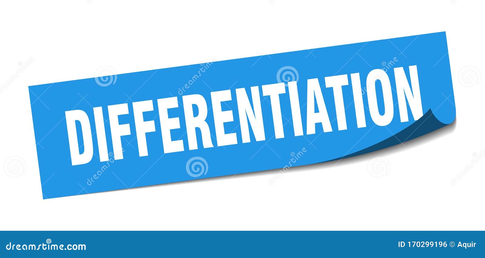 Differentiation Sticker. Differentiation Sign Set. Vector Illustration ...