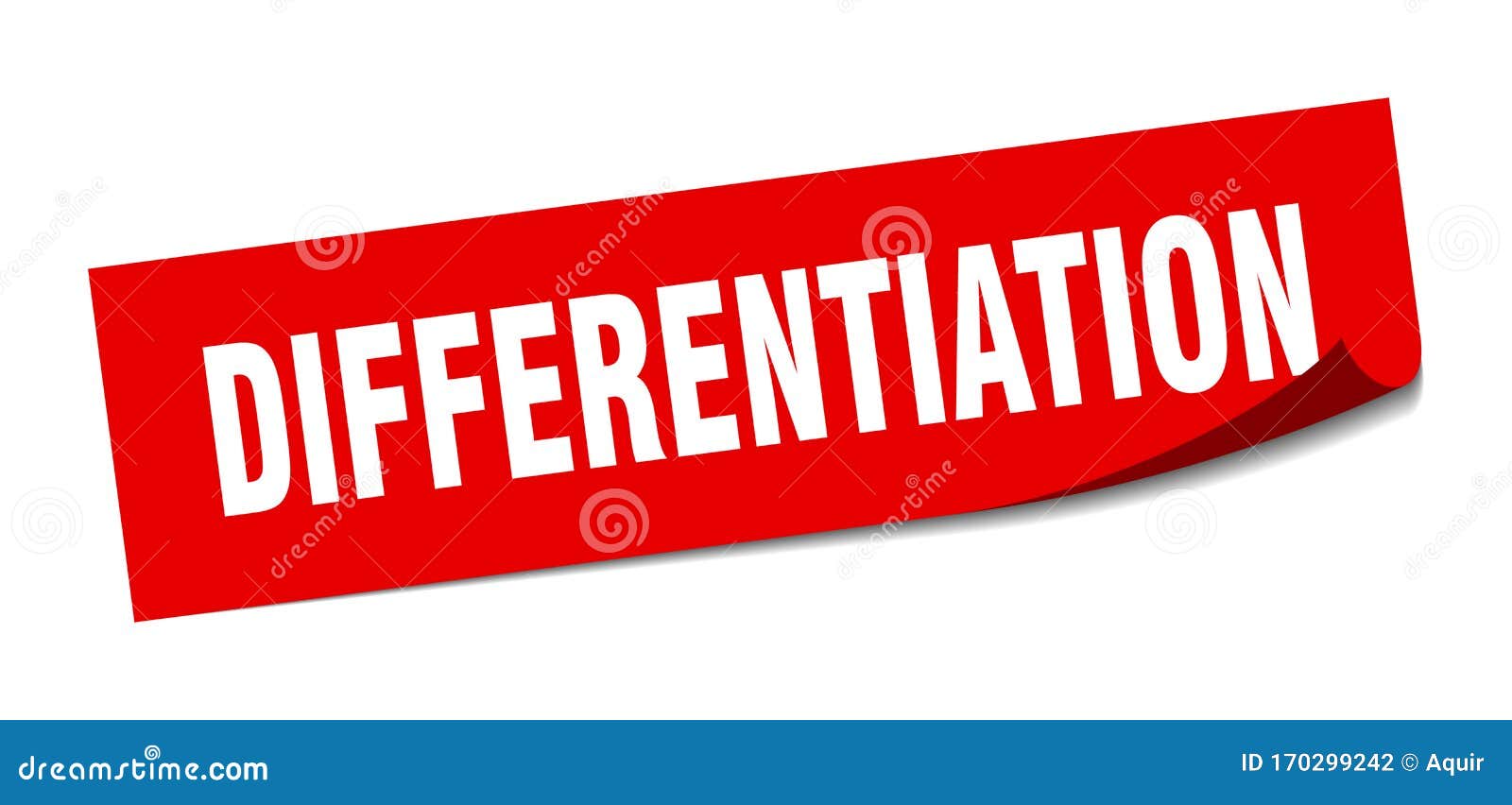 Differentiation Sticker. Differentiation Sign Set. Vector Illustration ...