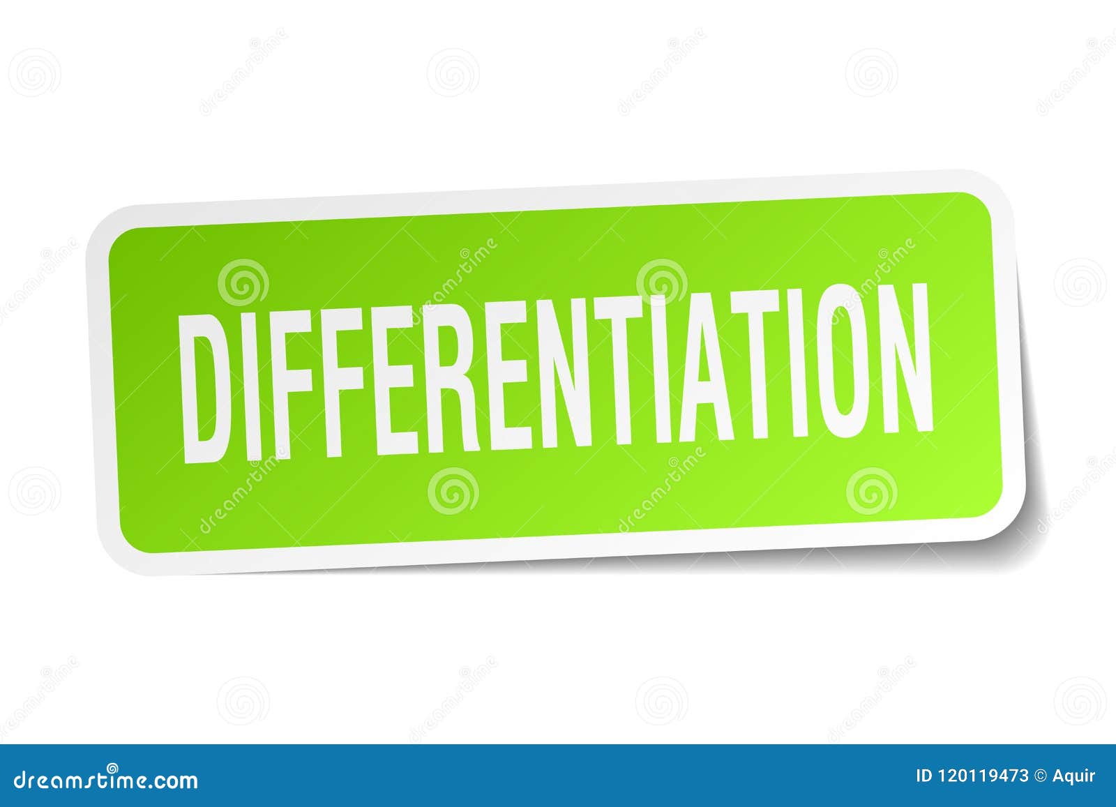 Differentiation Sticker. Differentiation Sign On Transparent Background ...