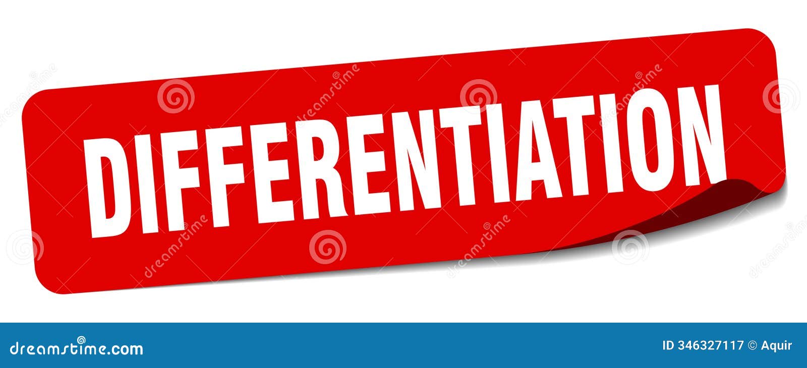 Differentiation Sticker. Differentiation Label Cartoon Vector ...