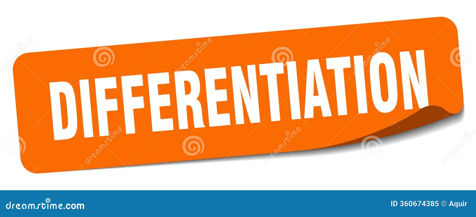 Differentiation Sticker. Differentiation Sign On Transparent Background ...