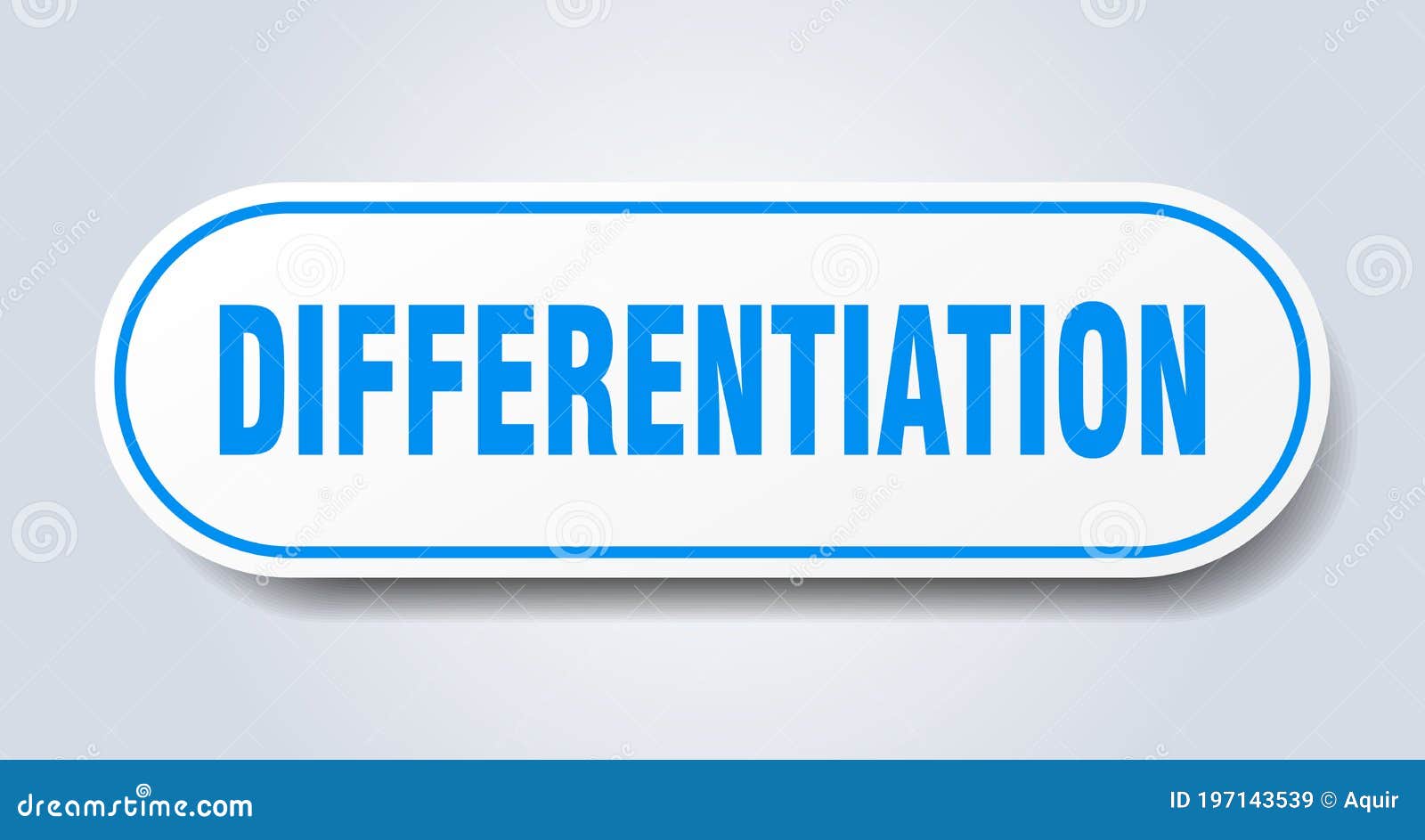 Differentiation Sticker. Differentiation Sign Set. Vector Illustration ...