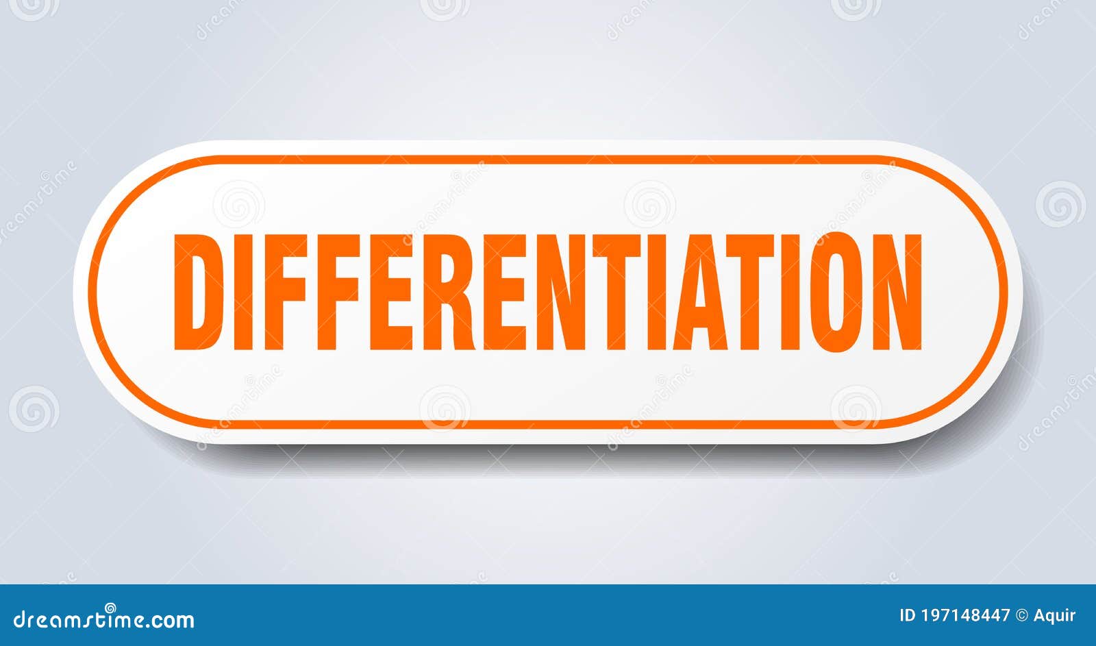 Differentiation sticker. stock vector. Illustration of vector - 197148447