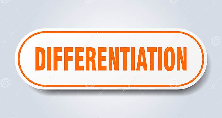 Differentiation sticker. stock vector. Illustration of vector - 197148447
