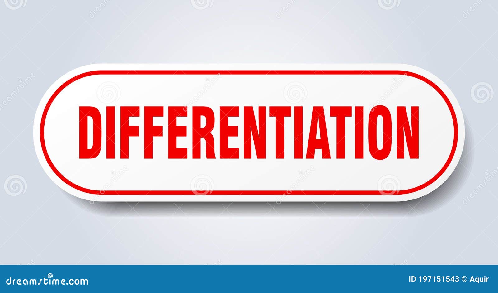 Differentiation sticker. stock vector. Illustration of vector - 197151543